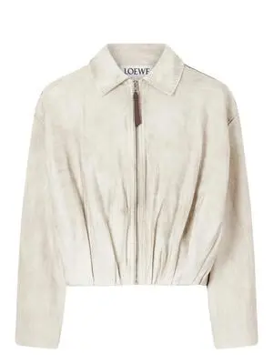 Loewe Cotton-twill Bomber Jacket - Gray