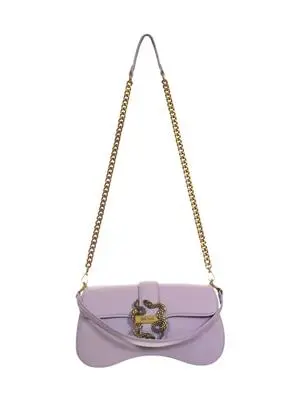 Just Cavalli Snake-detail Shoulder Bag - Purple