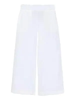 OTTOD'AME Elasticated Wide Leg Cropped Trousers