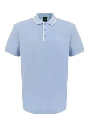 BOSS Logo-detail Polo Shirt - Blue