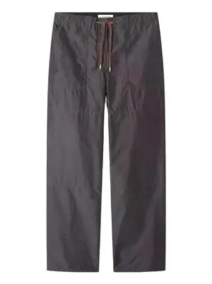 LANVIN Drawstring Cotton Trousers - Grey