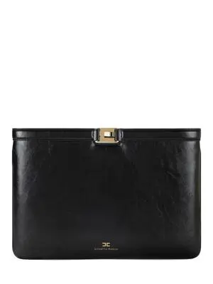 Elisabetta Franchi Metal Detail Clutch - Black