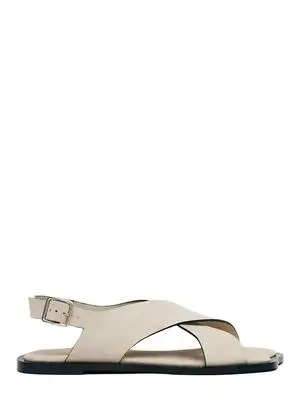 ALOHAS Criss-cross Buckle Sandals - Neutrals