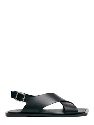 ALOHAS Crossover Strap Sandals - Black