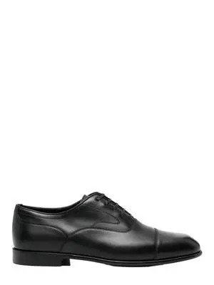 FERRAGAMO Leather Oxford Shoes - Black