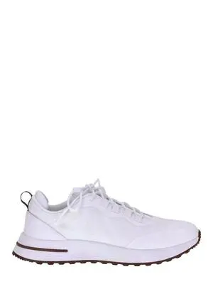 Loro Piana Week End Walk Lace-up Nylon Sneakers - White