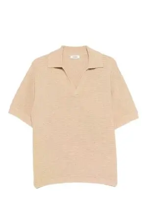 Sandro Knitted Polo Shirt - Neutrals