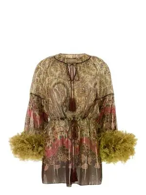 Valentino Garavani Printed Silk Blouse - Brown
