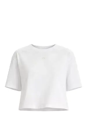 Armani Exchange Cotton Cropped T-shirt - White