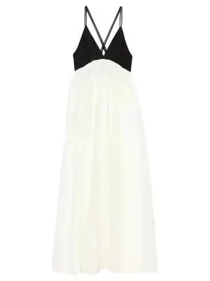 ELEH V-neck Maxi Dress - White