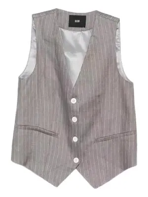 ELEH Pinstripe Button Waistcoat