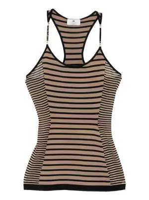 Elisabetta Franchi Striped Vest - Neutrals