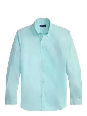 Polo Ralph Lauren Embroidered Long-sleeve Shirt - Blue