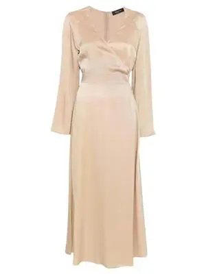 Fabiana Filippi V-neck Wrap Maxi Dress - Neutrals