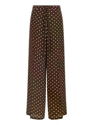 P.a.r.o.s.h Polka-dot Drawstring Trousers - Brown