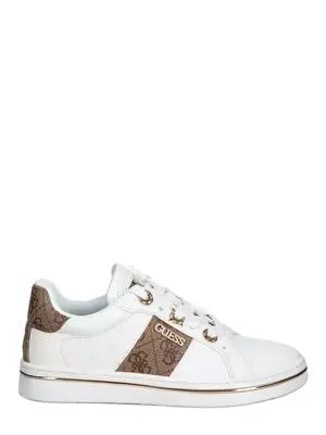 Guess Stripe-detail Low Top Sneakers - White