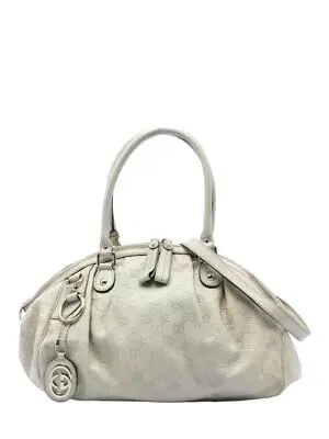 Gucci Ssima Sukey Satchel - White