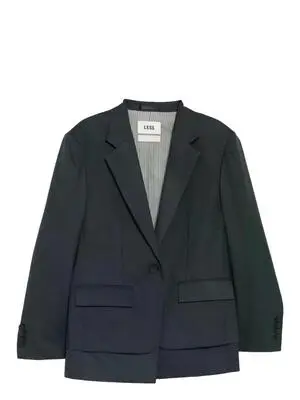 LESS Loose V-cut Lapels Blazer - Grey