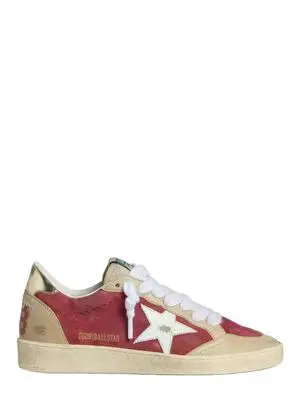 GOLDEN GOOSE Ball Star Suede Sneakers - Red