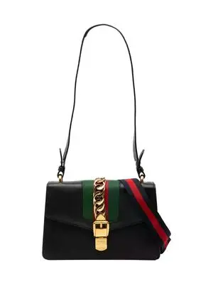Gucci Sylvie Web Satchel - Black