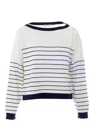 Liu Jo Striped Sweater - White