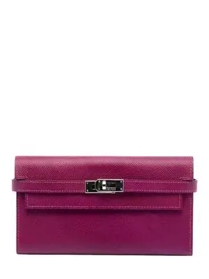Hermès Epsom Kelly Longue Wallet - Purple