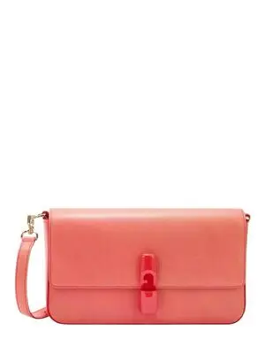 Furla S Iride Textured Leather Crossbody - Pink