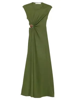 Christopher Esber Cut-out Ring-detail Maxi Dress - Green