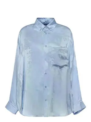 Balenciaga Silk Shirt - Blue