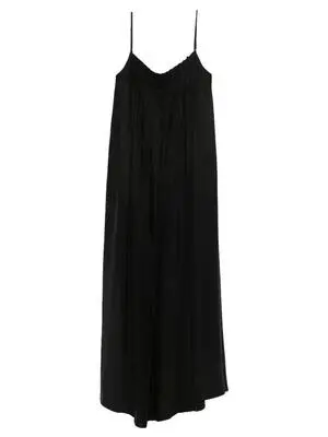 ELEH Gathered-detail Maxi Dress - Black