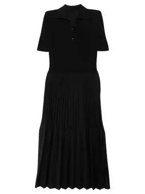 LESS Pleated Maxi Dress - Black
