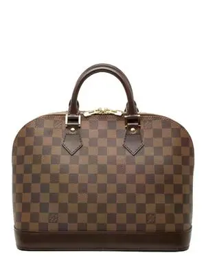 LOUIS VUITTON 2005 Damier Ebene Alma Pm Handbag - Brown