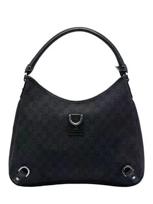 Gucci Gg Canvas Abbey D-ring Shoulder Bag - Black