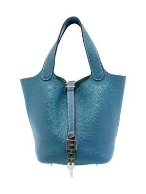 Hermès 2015 Clemence Picotin Lock 18 Handbag - Blue