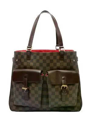 LOUIS VUITTON 2006 Damier Ebene Uzes Tote Bag - Brown