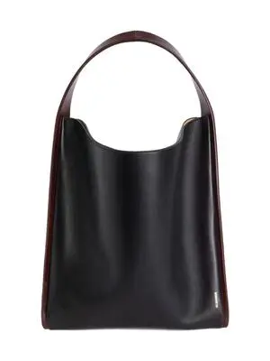 JIL SANDER Pivot Leather Shoulder Bag - Black