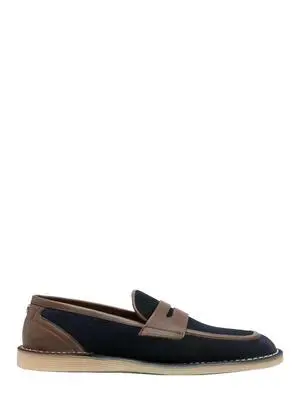 Dolce & Gabbana Panelled Leather Loafers - Blue