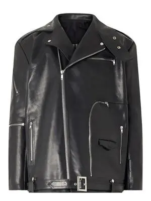 Rick Owens Jumbo Bauhaus Stooges Oversized Leather Jacket - Black