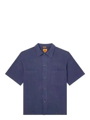 Barena Venezia Garment-dyed Cotton-gauze Shirt - Blue