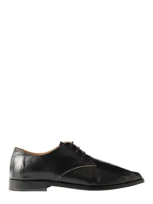 Our Legacy Collapsing Consultant Leather Derby Shoes - Black