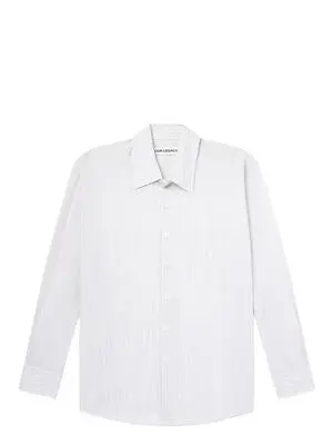 Our Legacy Above Striped Cotton-blend Shirt - White