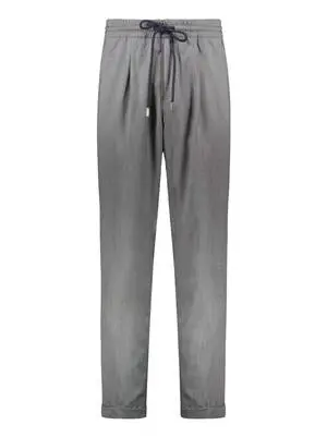 FEDELI Virgin Wool Drawstring Trousers