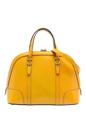 Gucci Medium Micro Guccissima Patent Dome Satchel - Yellow