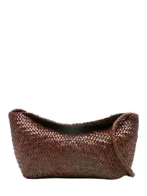 Dragon Diffusion Woven Shoulder Bag - Brown