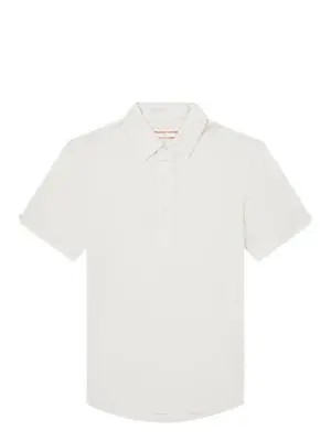 Orlebar Brown Sebastian Linen-jersey Polo Shirt - Neutrals