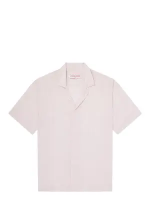 Orlebar Brown Maitan Ii Camp-collar Linen Shirt - Pink