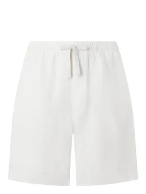 Altea Samuel Straight-leg Linen Shorts - White