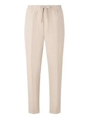 Altea Mattia Straight-leg Linen Trousers - Neutrals