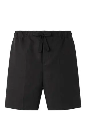 Orlebar Brown Alex Straight-leg Linen Shorts - Black