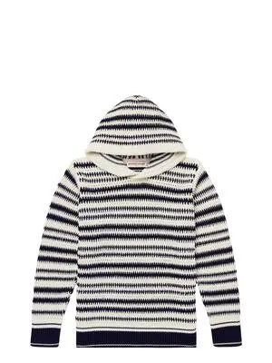 Orlebar Brown Kirk Striped Organic Cotton Hoodie - Black